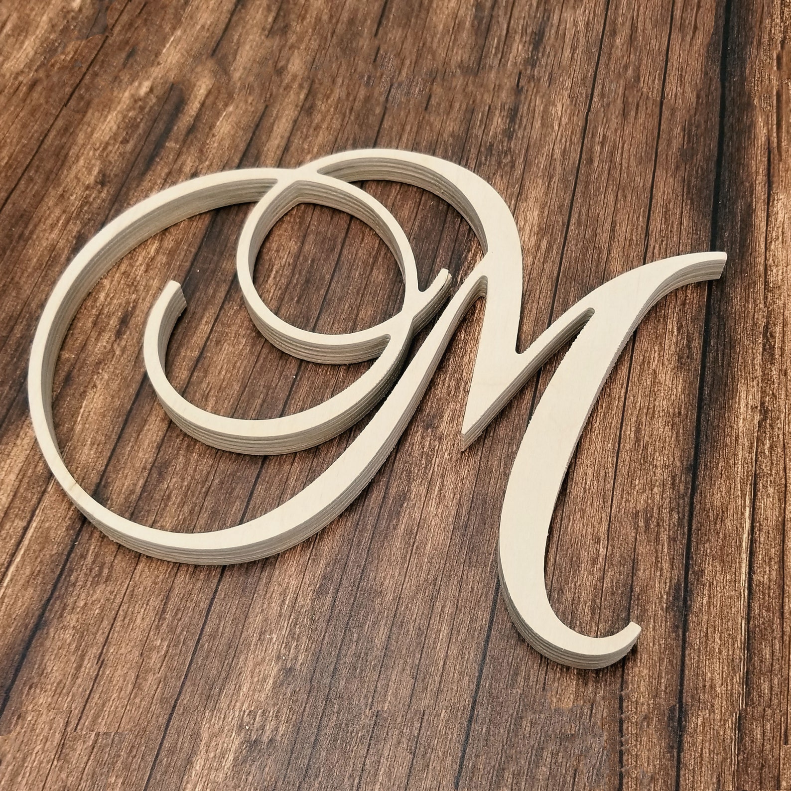 Precision Cut Script Wood Letter (LC-04) - Back40life - Etsy