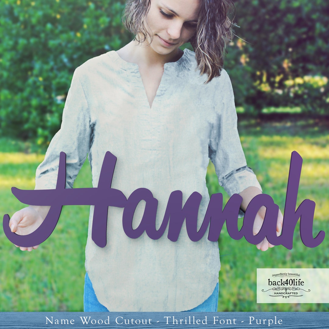 Custom Wooden Name Cutout Sign - Personalized Word Name Phrase Cutout ...