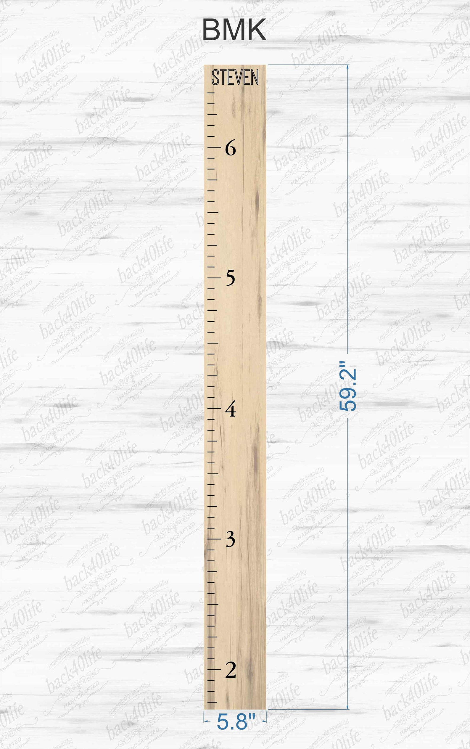 Farmhouse Style Segmented Wooden Kids Growth Chart Ruler for Boys and ...