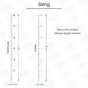 DIY Vinyl Kids Growth Chart Ruler Decal for Boys and Girls - Etsy