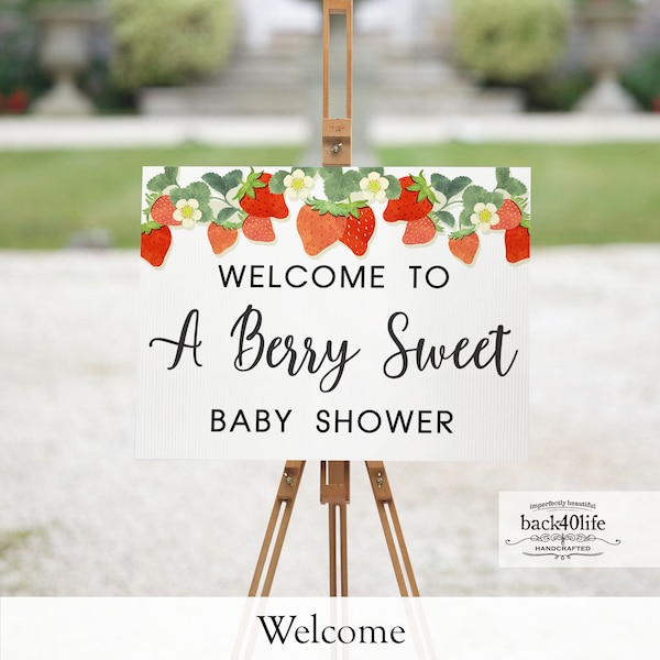 Baby Shower Sign Berry Theme - Etsy