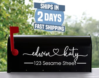 Personalized Mailbox Numbers Street Address Vinyl Decal Custom ...