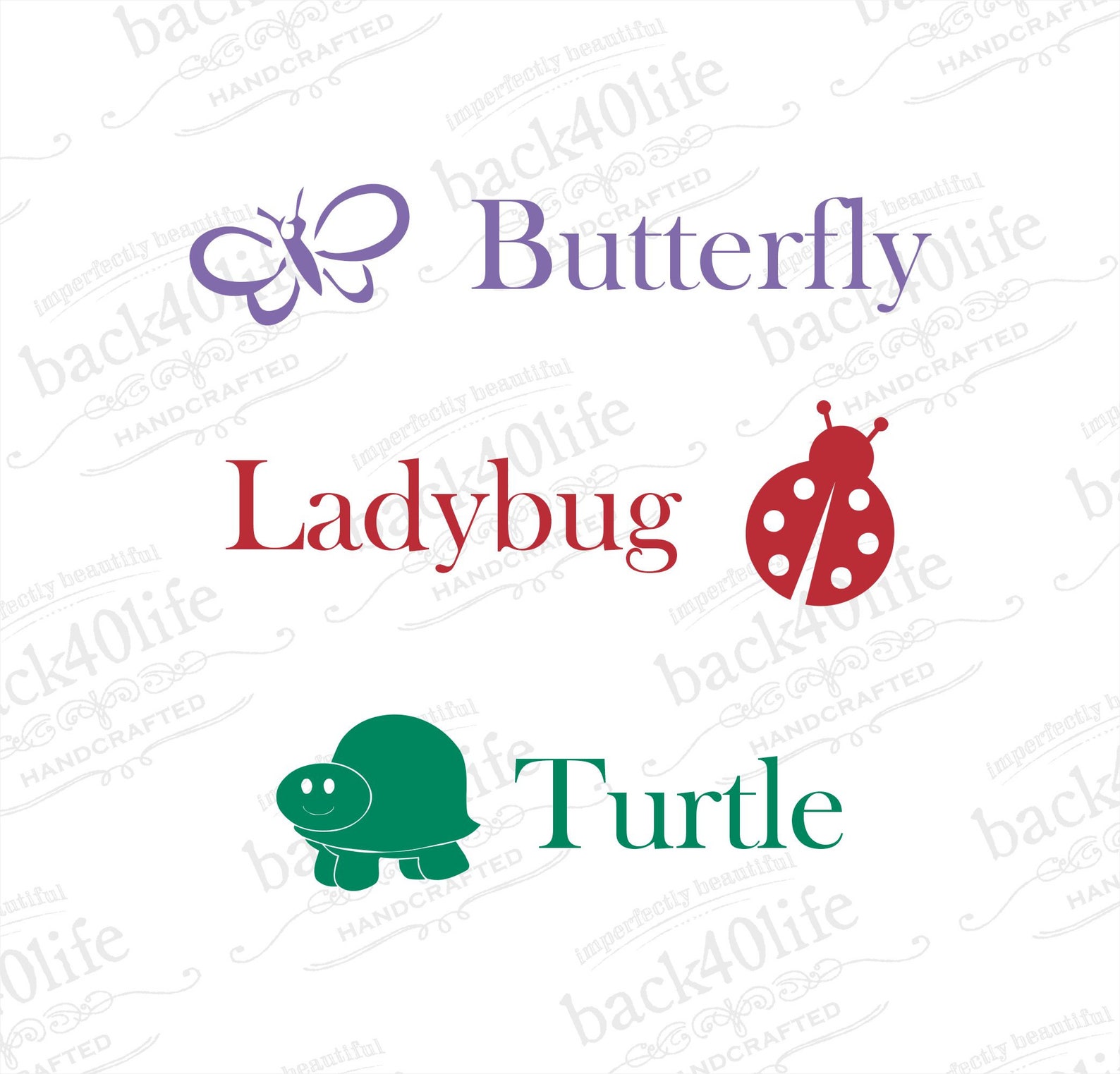 Kid's Monogram and Name With Cute Critters Vinyl Wall - Etsy