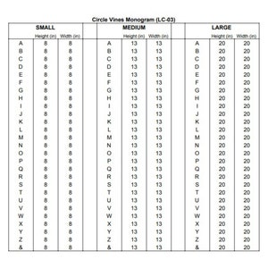 Precision Cut Vines Circle Wood Monogram Letter LC-03 Back40life - Etsy