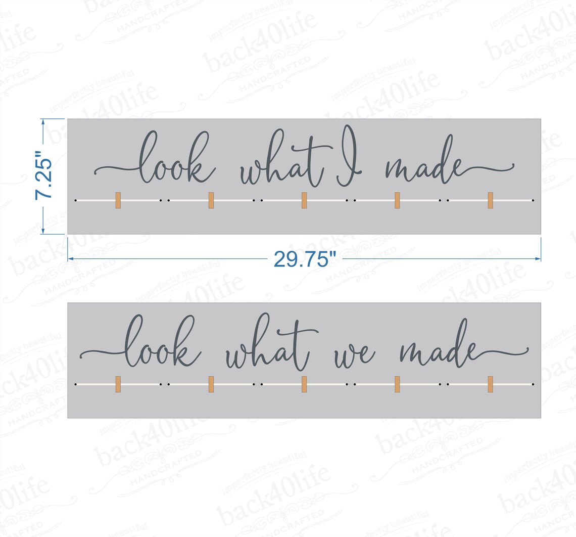 Look What I Made - Wooden Children's Art Sign (S-102) | Back40life - Etsy