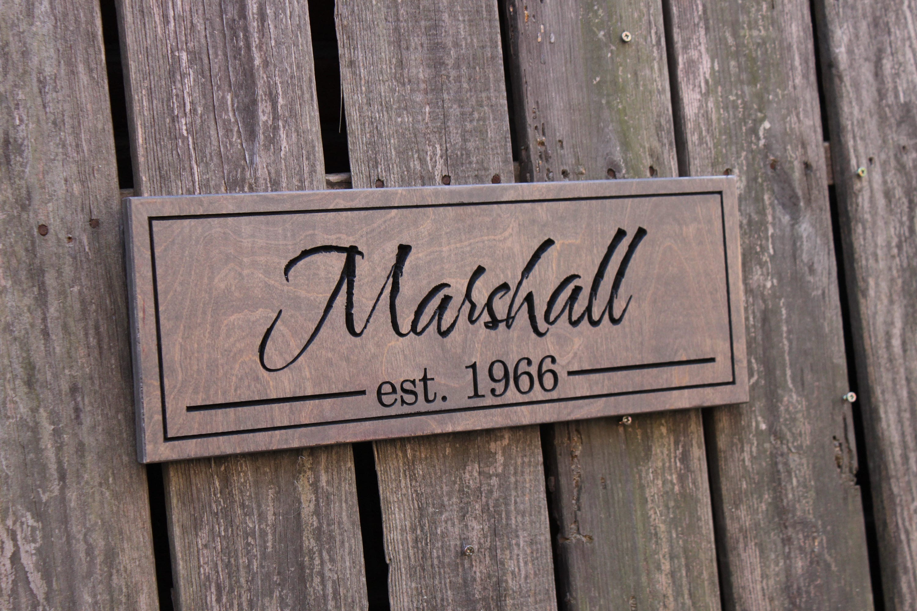 Family Name With Established Date Wood Sign the Tompkins | Etsy