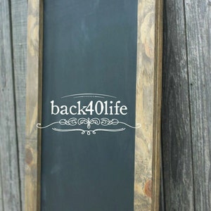 Farmhouse Style Rustic Chalkboard With Wood Frame (W-040) - Back40life ...
