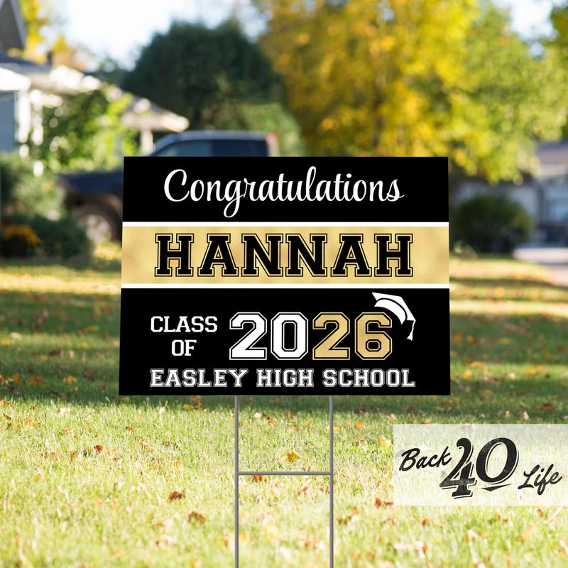 Graduation High School Yard Signs - Etsy