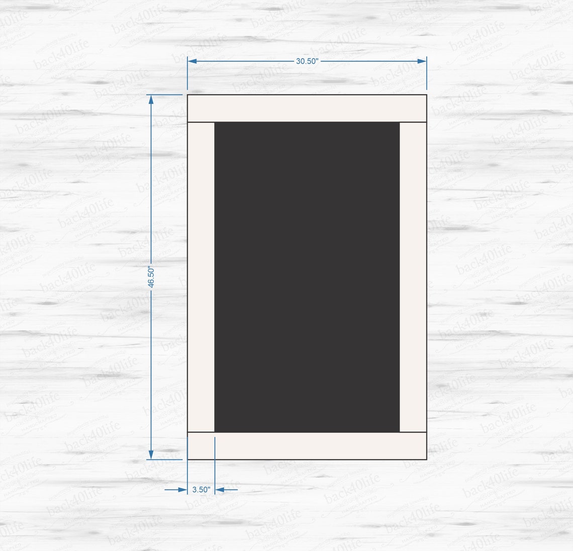 Farmhouse Style Rustic Chalkboard With Wood Frame W-040 - Etsy