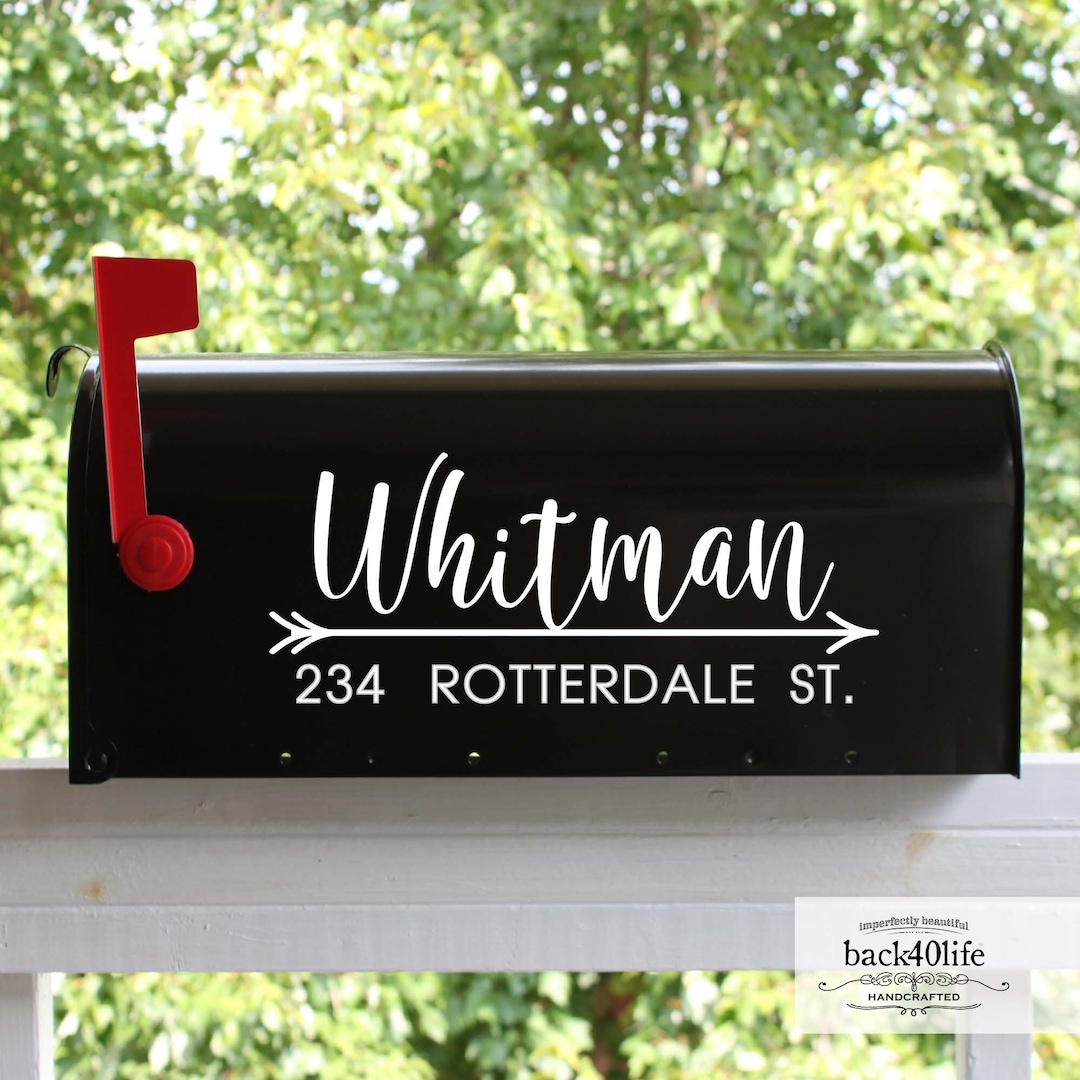 Personalized Mailbox Numbers - Street Address Vinyl Decal - Custom ...