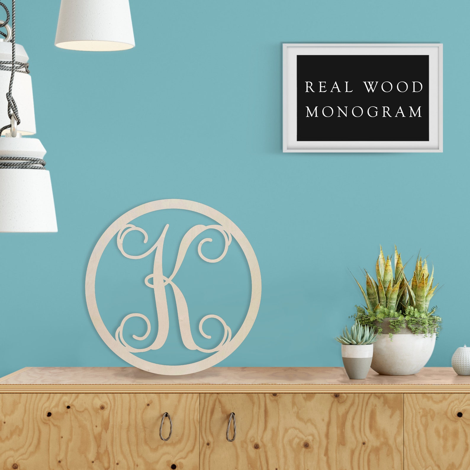 Precision Cut Vines Circle Wood Monogram Letter (LC-03) - Back40life - Etsy