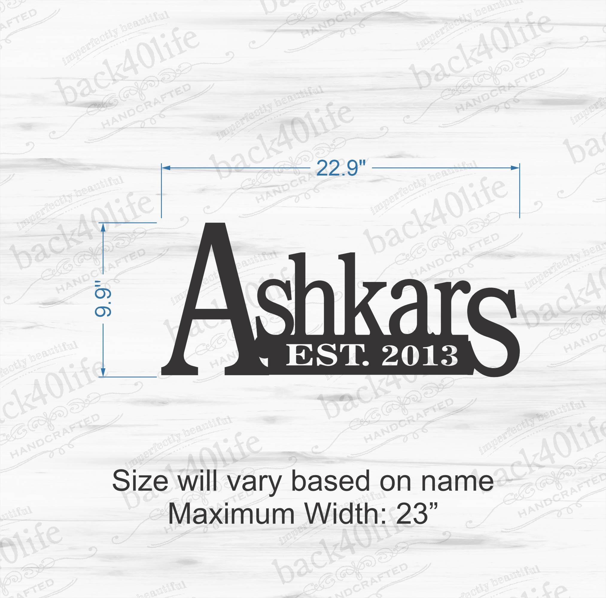 Family Name and Established Date Monogram Vinyl Wall Decal | Etsy