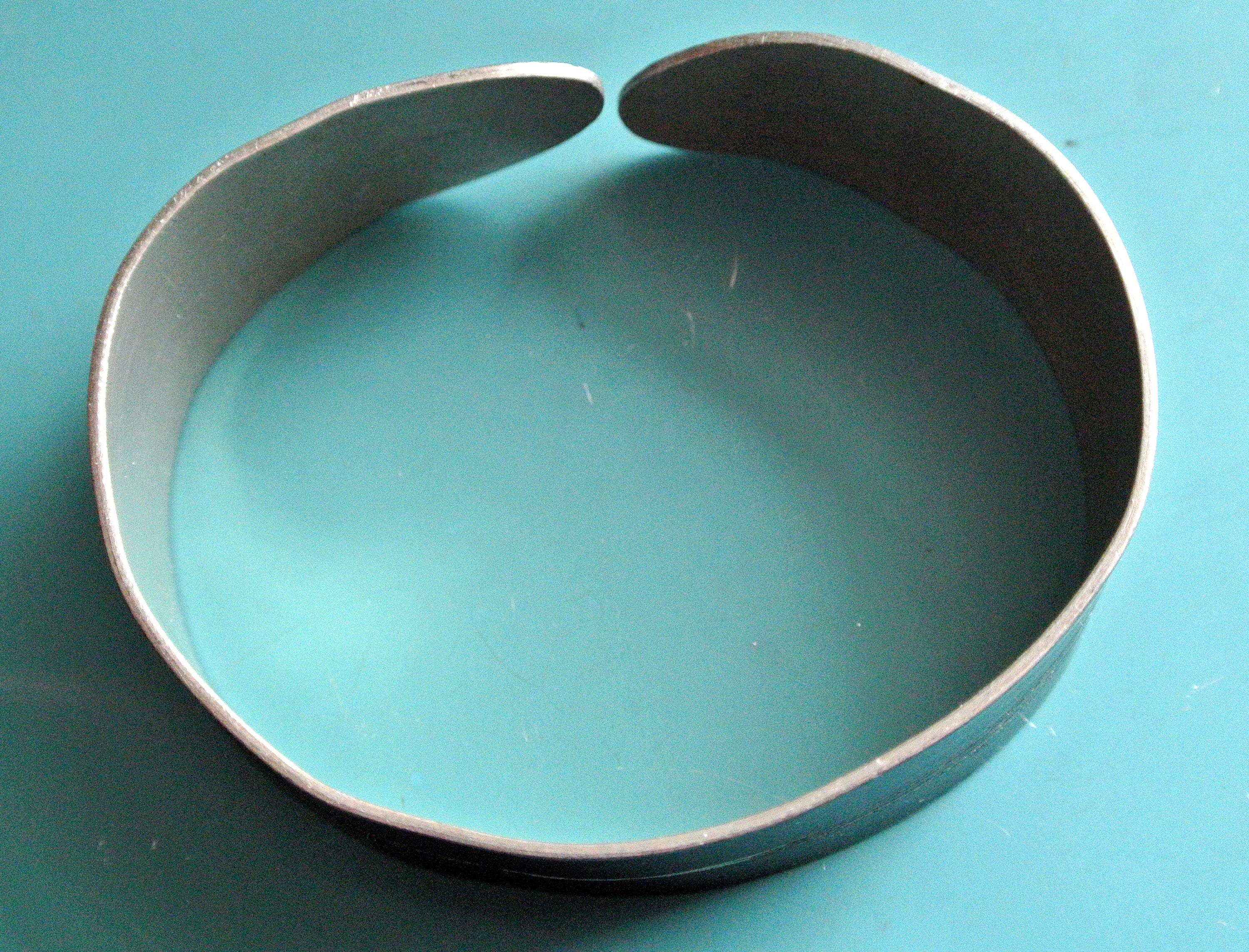 Vintage 1960s Swedish Pewter Bangle: Handcrafted Black Abstract Decor ...