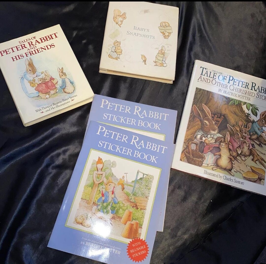 Vintage Peter Rabbit Book Collection Photo Album , Stories, Sticker ...