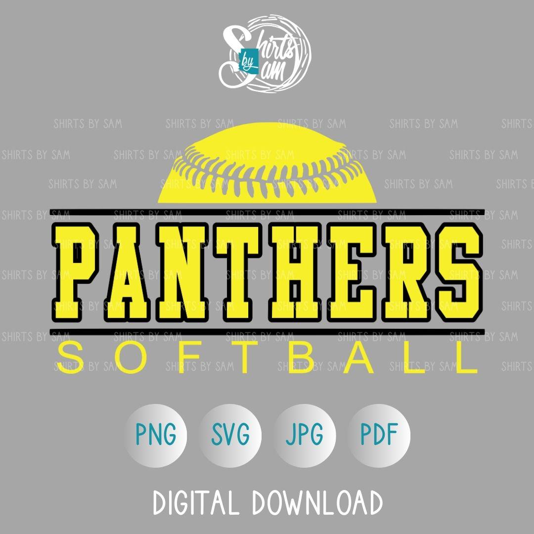 PANTHERS Softball Svg/png/jpeg/pdf Digital Download. Softball Team ...