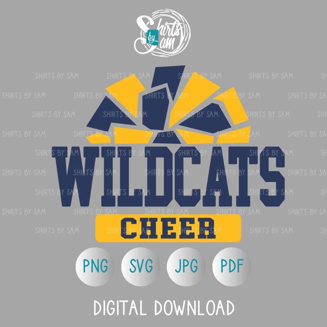 WILDCATS Cheer Svg/png/jpeg/pdf Digital Download. Cheerleading Team ...