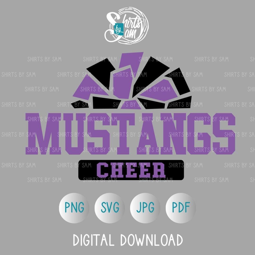MUSTANGS Cheer Svg/png/jpeg/pdf Digital Download. Cheerleading Team ...