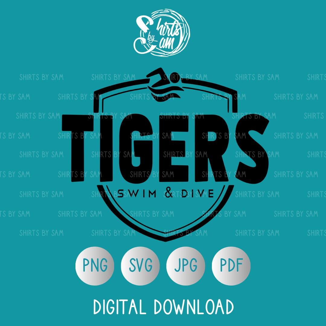 Swim & Dive SVG, Tigers SVG, School Shirts SVG, Swim Png, Dive Png, Svg ...