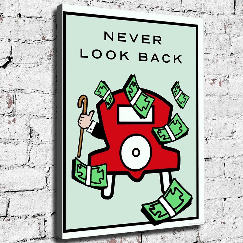 Alec Monopoly never Look Back HD Canvas Print Home Decor Paintings Wall ...