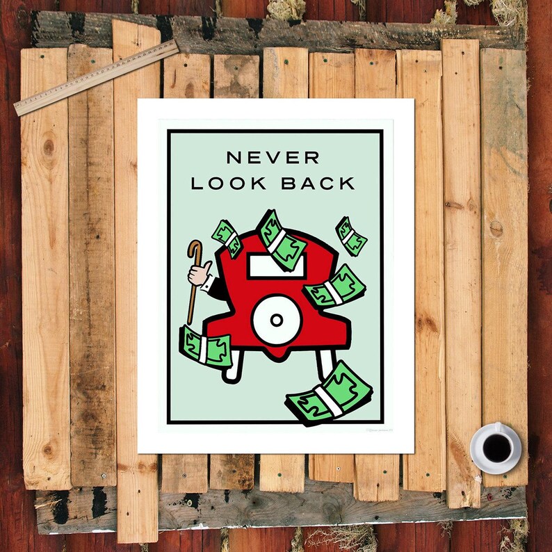 Alec Monopoly never Look Back HD Canvas Print Home Decor Paintings Wall ...
