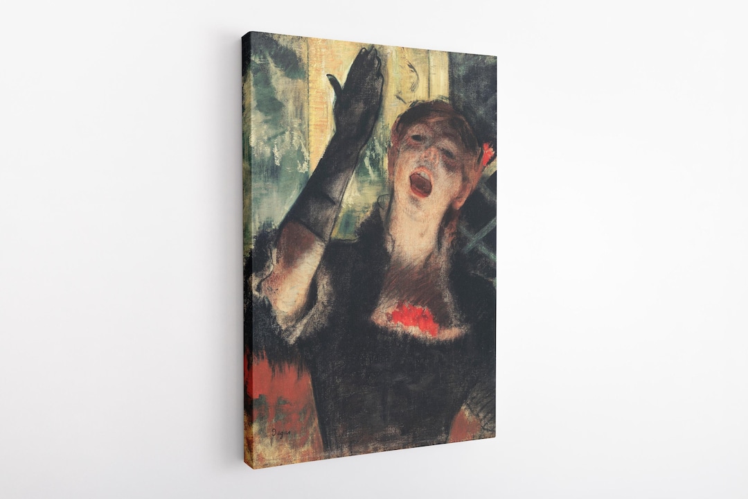 Café Singer (1879) by Edgar Degas, HD Print to Vinyl Canvas - Etsy