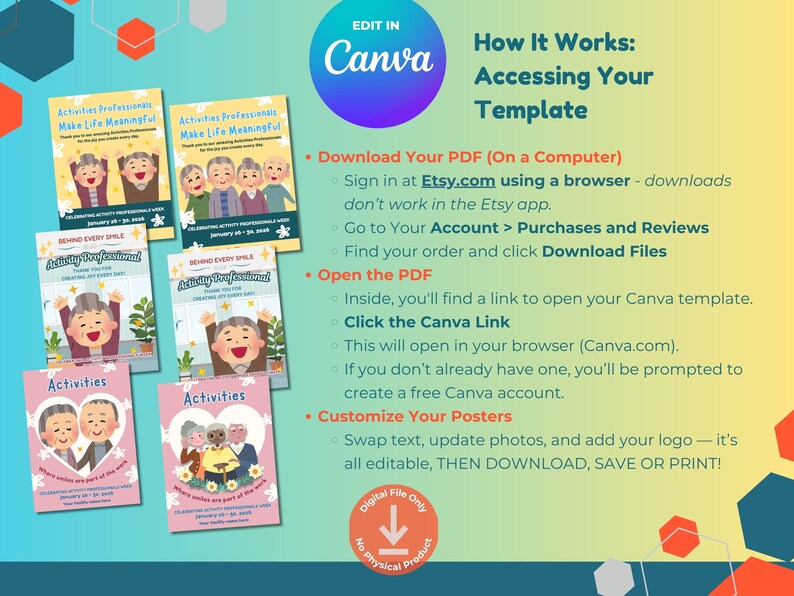 Activity Professionals Week Poster Pack | Editable Canva Staff ...