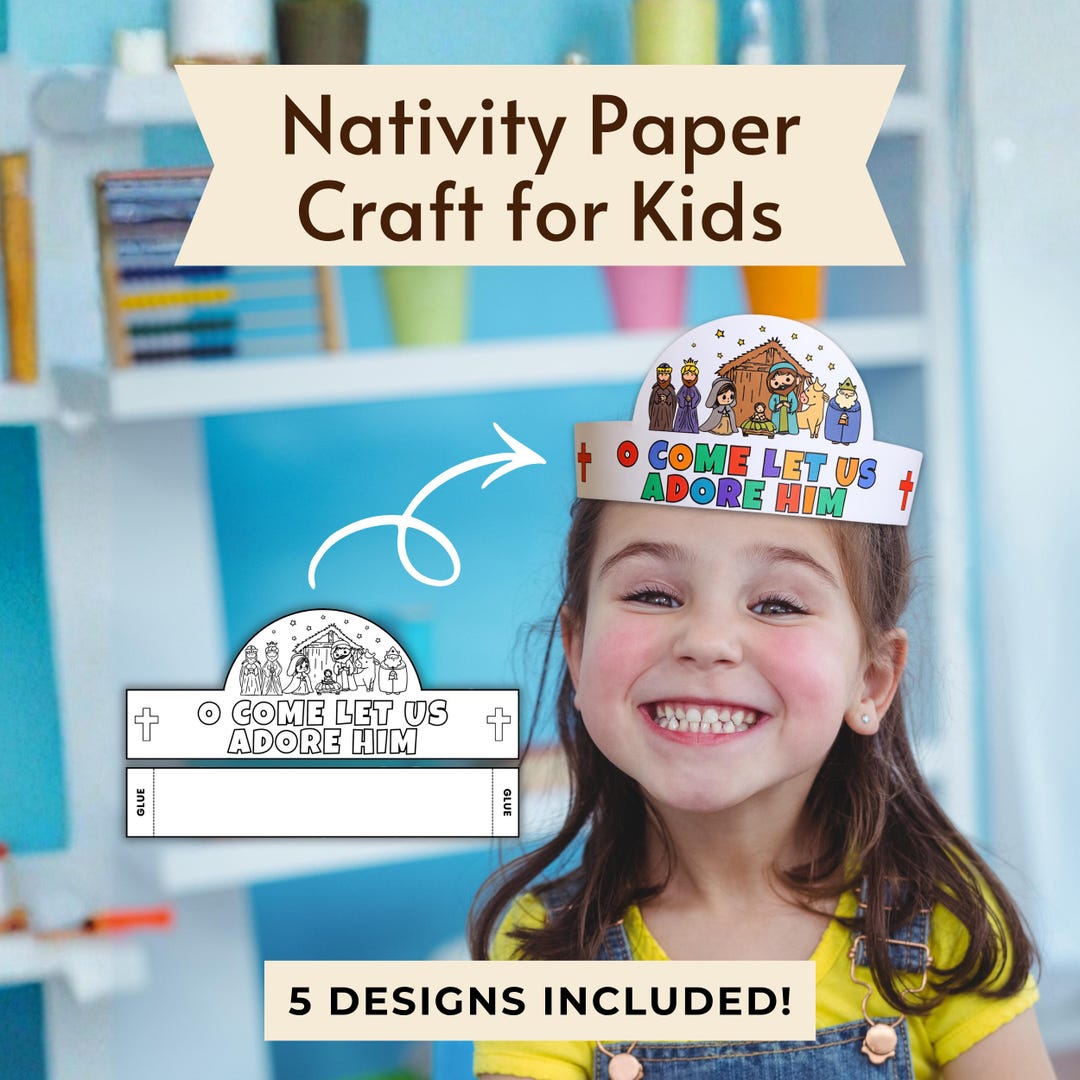 Christmas Sunday School Craft for Kids Nativity Activity Printable ...