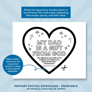 Father's Day Bible Craft Sunday School Fathers Day Craft Church ...