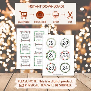 Printable Advent Scripture Cards, Christian Advent Calendar, Kids ...