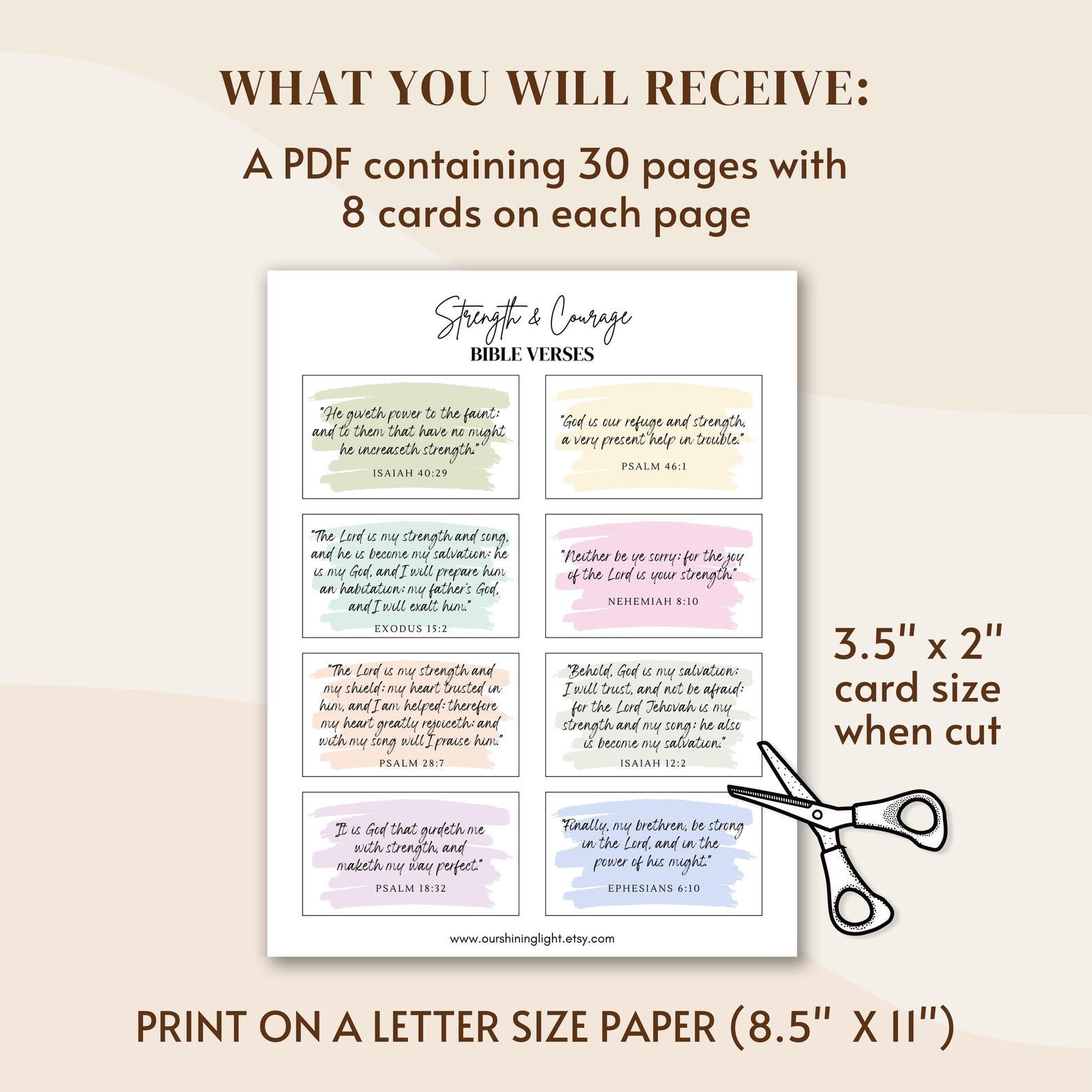 KJV Printable Bible Verse Cards Printable Scripture Cards, Christian ...