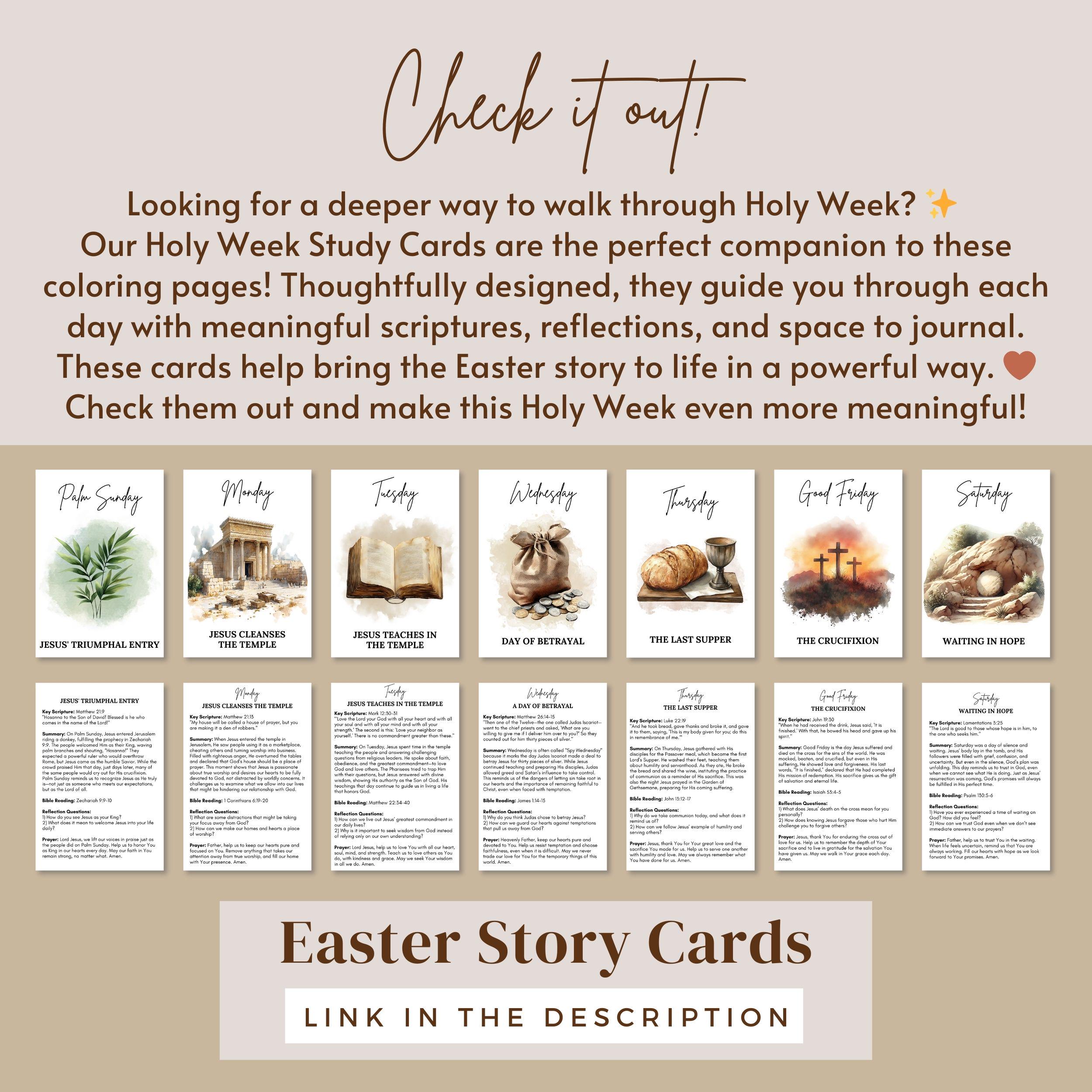 Holy Week Coloring Pages, Easter Story Coloring Sheets Holy Week ...