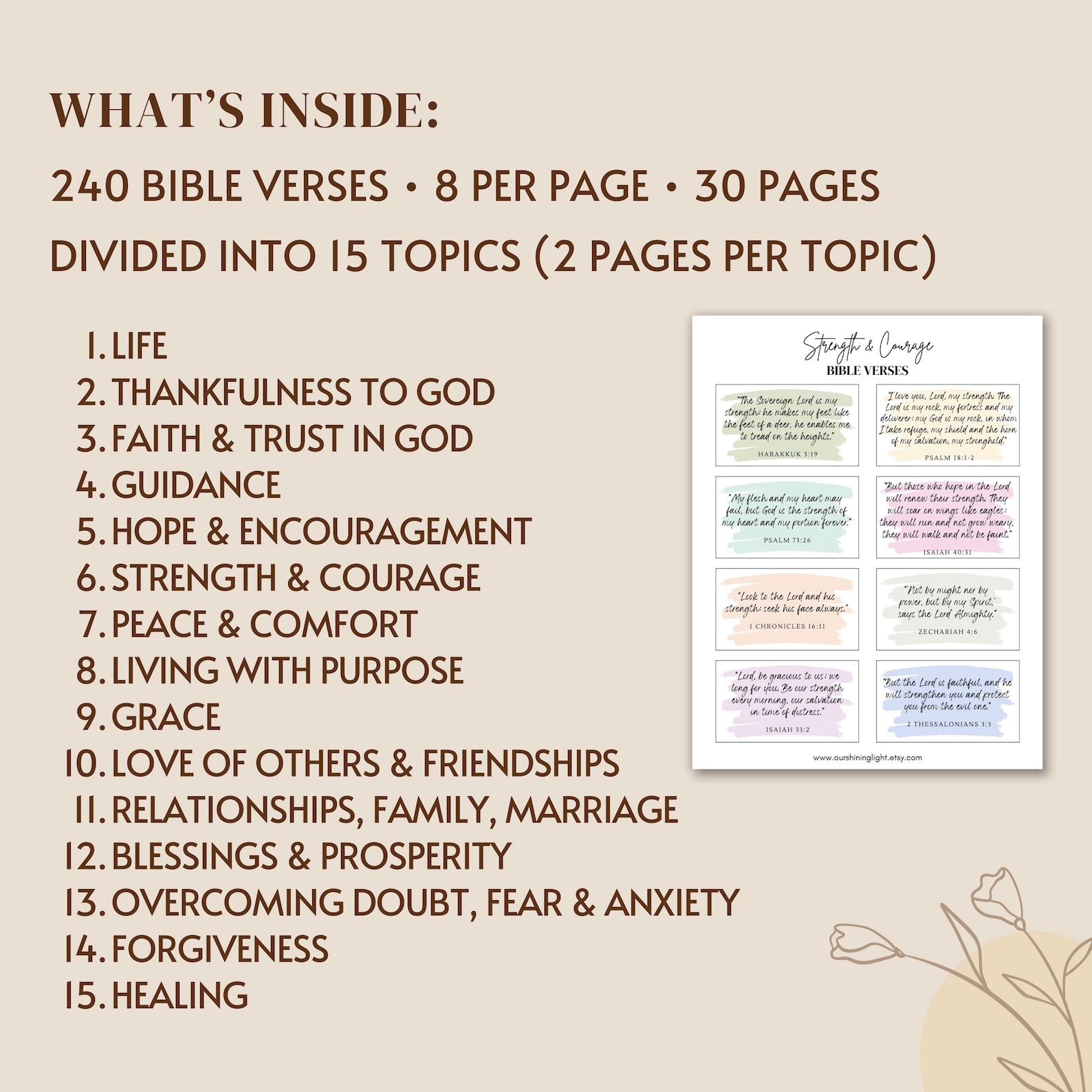 Scripture Cards Printable Bible Verse Cards Printable, Christian ...