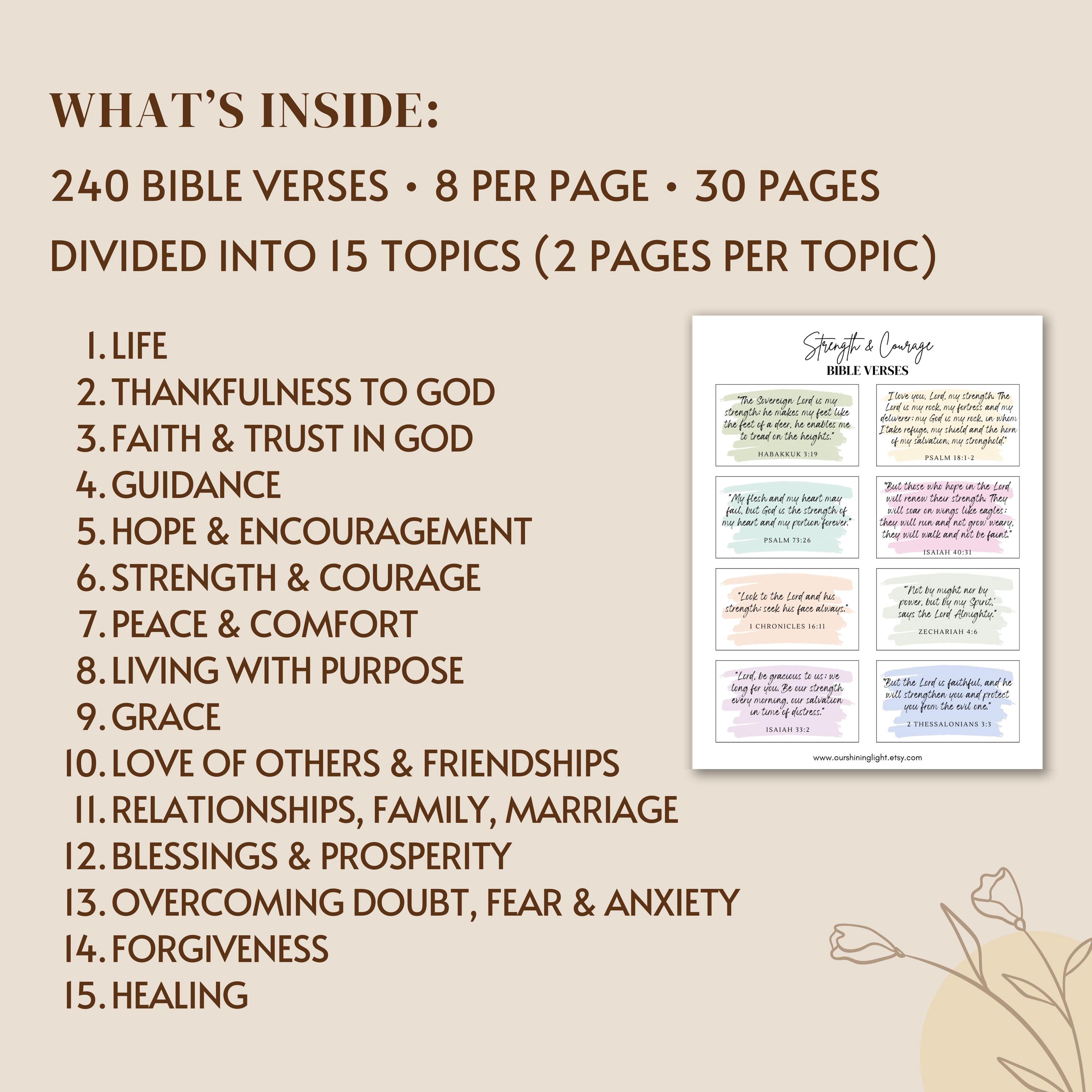 Scripture Cards Printable Bible Verse Cards Printable, Christian ...