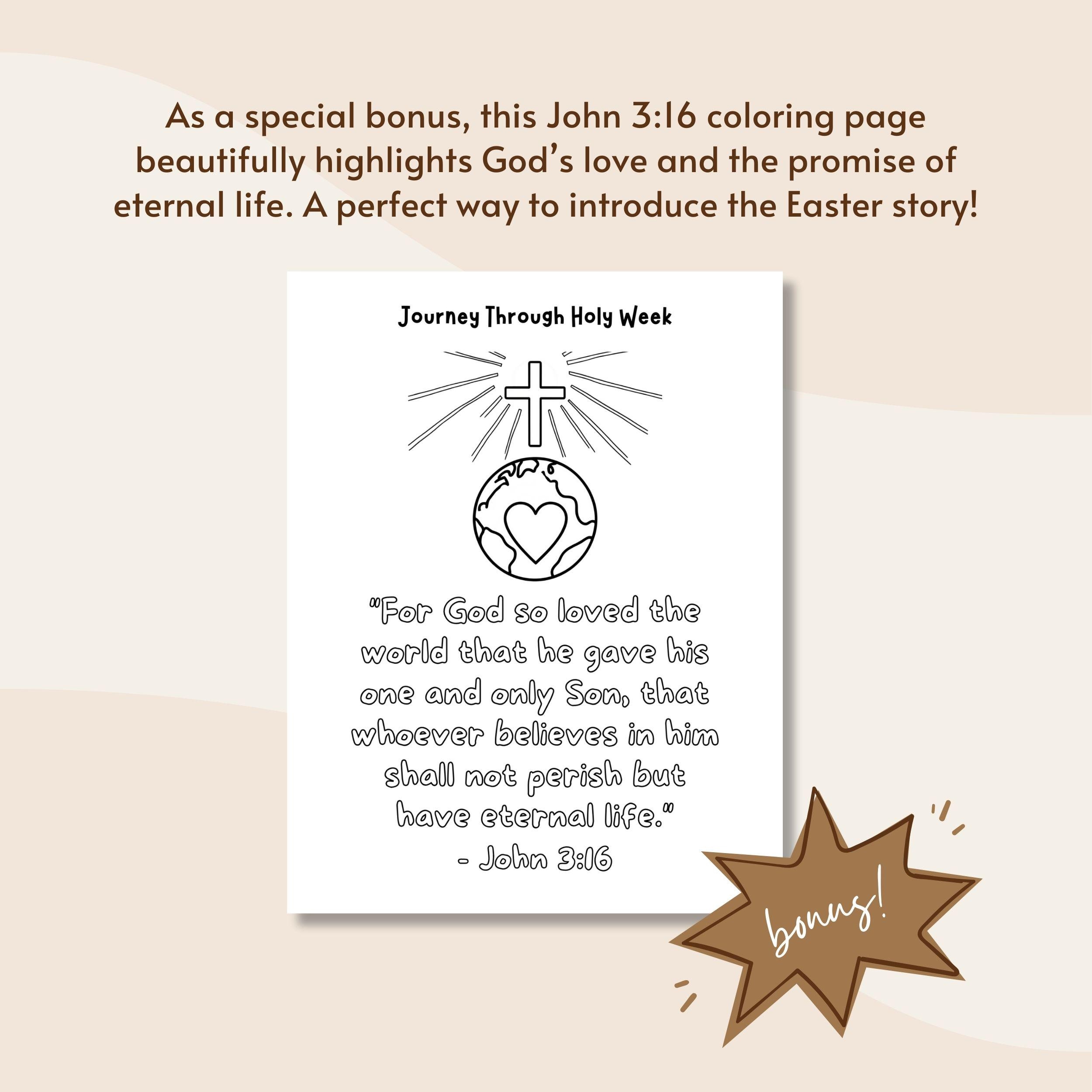 Holy Week Coloring Pages, Easter Story Coloring Sheets Holy Week ...