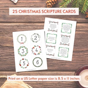 Printable Advent Scripture Cards, Christian Advent Calendar, Kids ...