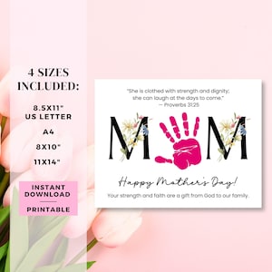Mother's Day Bible Craft for Kids, Mom Handprint Craft for Preschool ...
