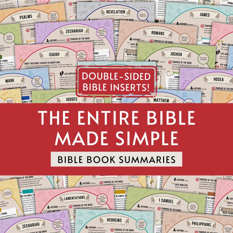 Entire Bible Made Simple Bible Summary Guide Pages Bible Tip Ins Bible ...