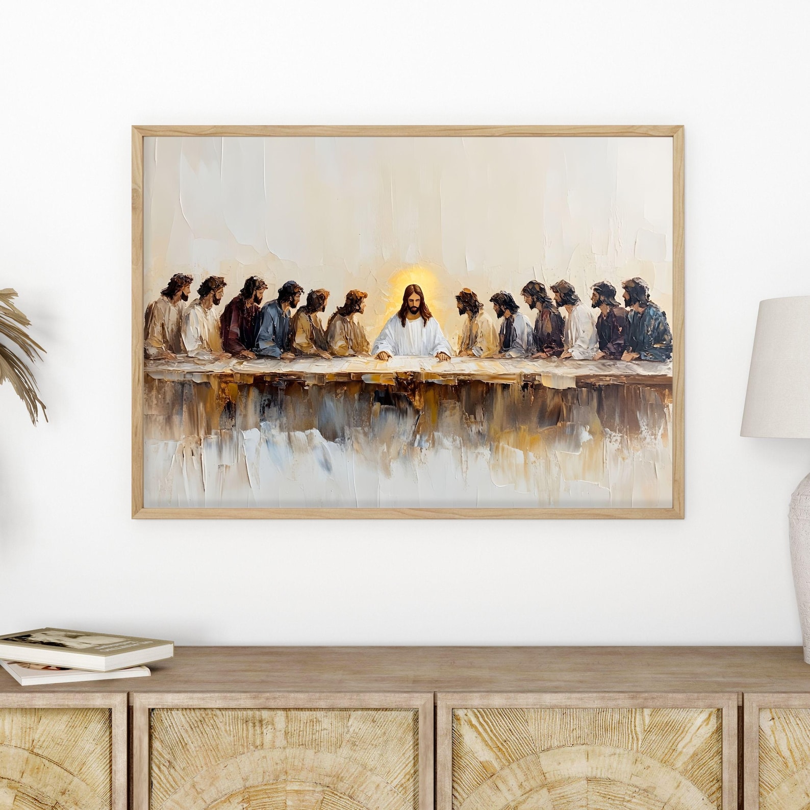 The Last Supper Wall Art, Last Supper Painting Modern Last Supper Print ...