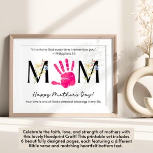 Mother's Day Bible Craft for Kids, Mom Handprint Craft for Preschool ...
