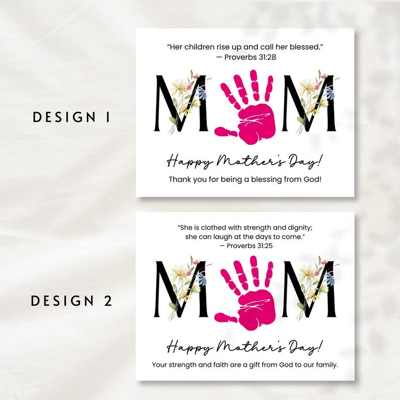 Mother's Day Bible Craft for Kids, Mom Handprint Craft for Preschool ...