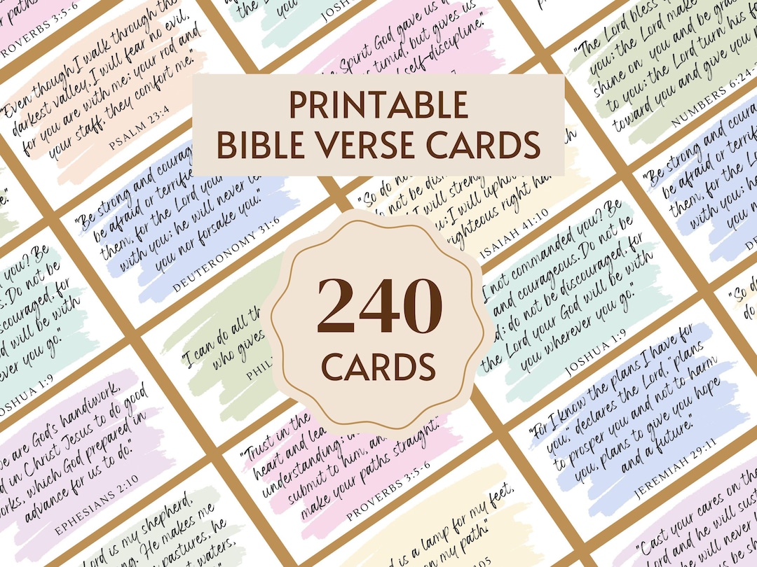 Printable Scripture Cards, Printable Bible Verse Cards, Mini Scripture ...