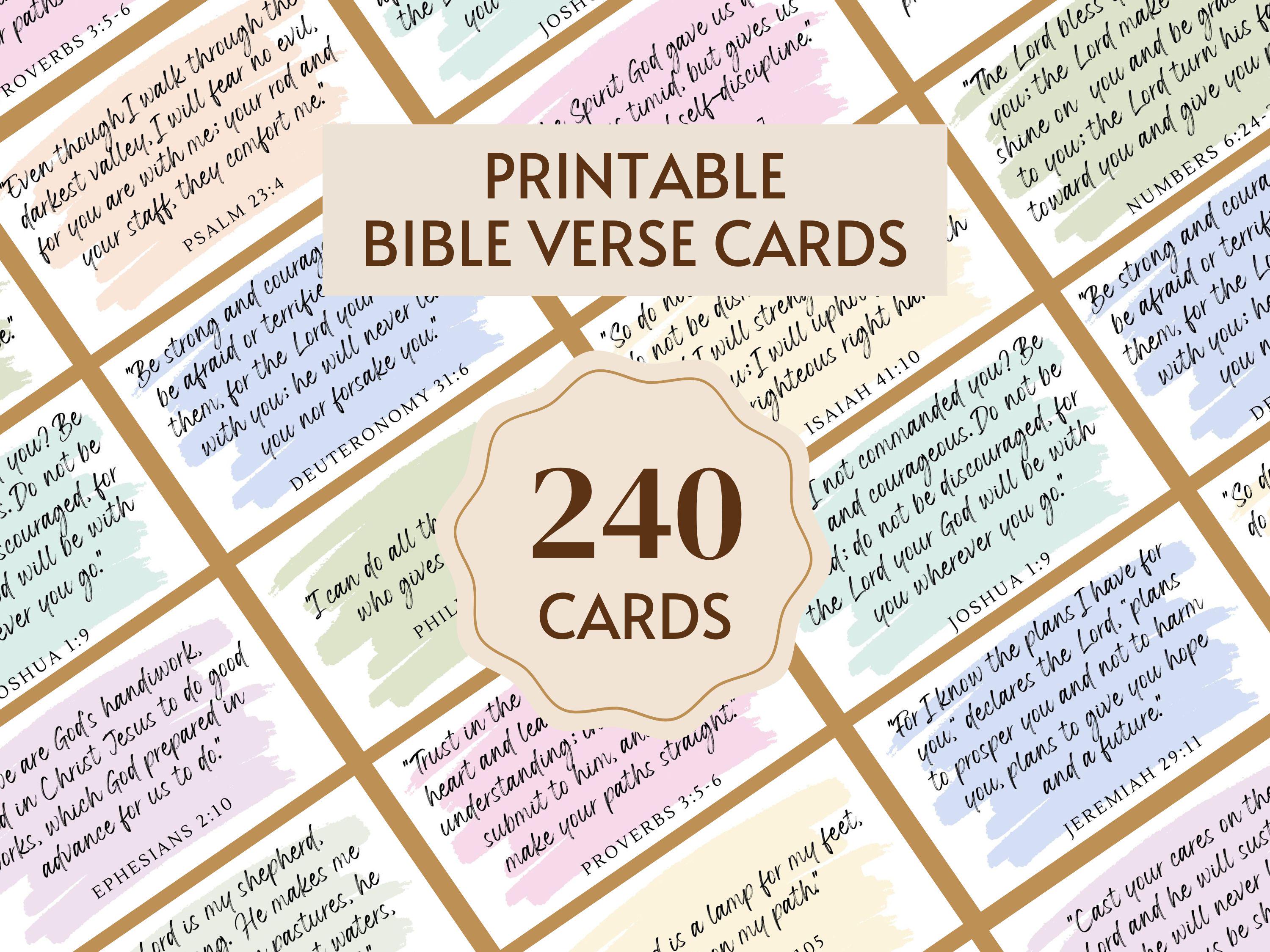 Printable Scripture Cards, Printable Bible Verse Cards, Mini Scripture ...