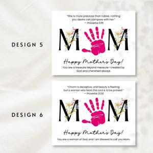 Mother's Day Bible Craft for Kids, Mom Handprint Craft for Preschool ...