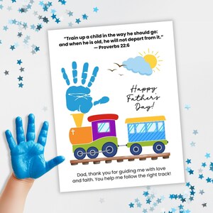 Father's Day Sunday School Craft Preschool Christian Handprint Crafts ...