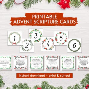 Printable Advent Calendar With Scriptures, Religious Advent Prayer ...