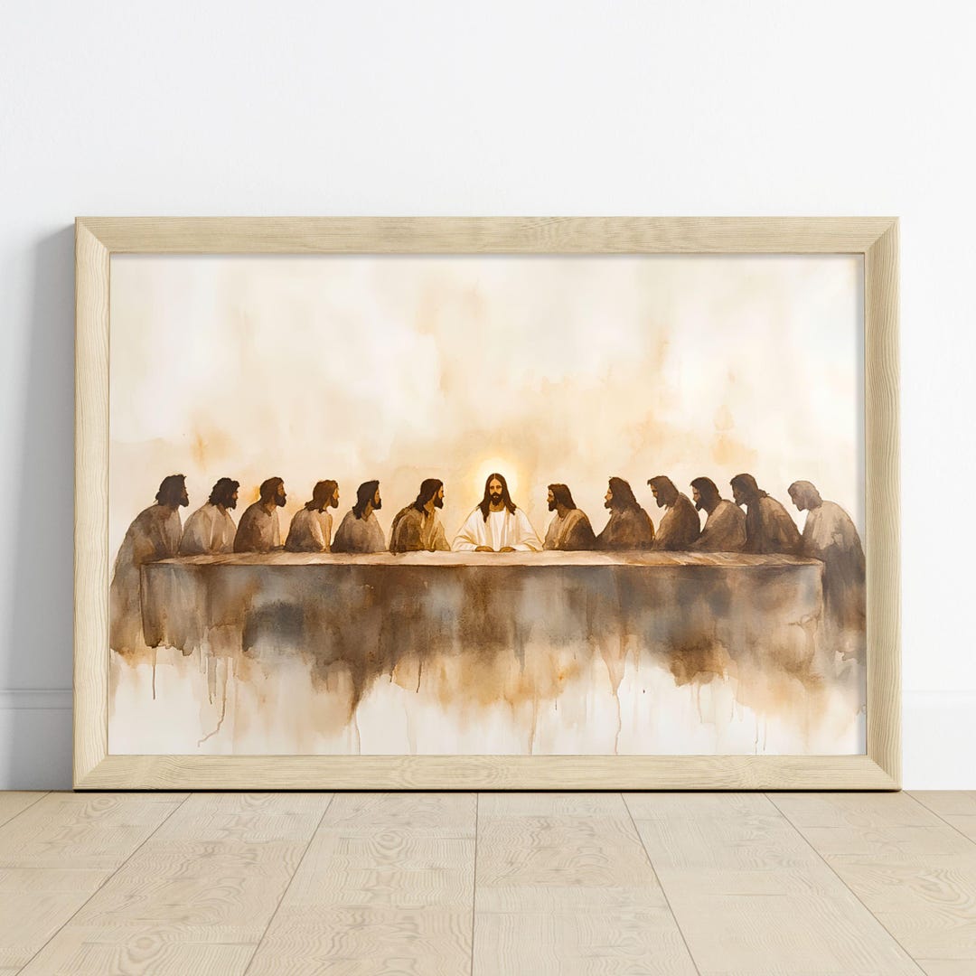 Last Supper Poster, Modern Last Supper Print, Last Supper Wall Art, the ...