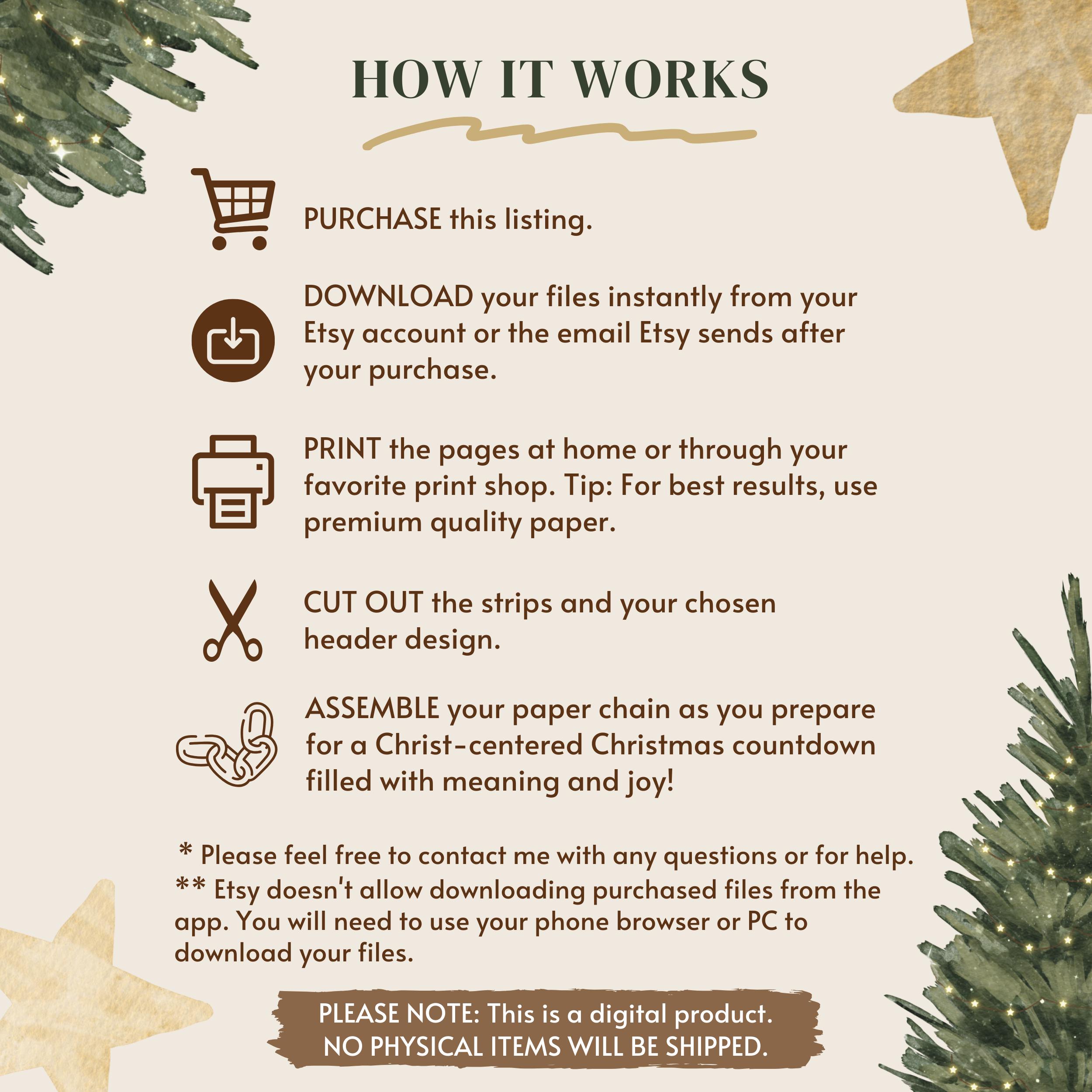 Gifts From Jesus Advent Paper Chain, Christmas Sunday School Crafts for ...