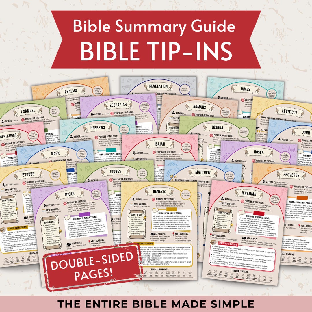 Entire Bible Made Simple Bible Summary Guide Pages Bible Tip Ins Bible ...