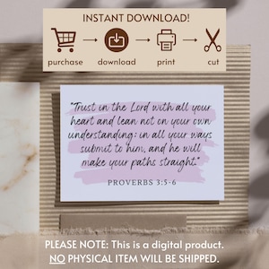 Printable Scripture Cards, Printable Bible Verse Cards, Mini Scripture ...