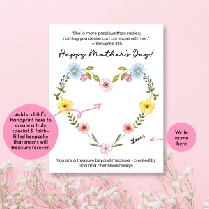 Mother's Day Bible Craft Kids Handprint Craft Mothers Day Sunday School ...